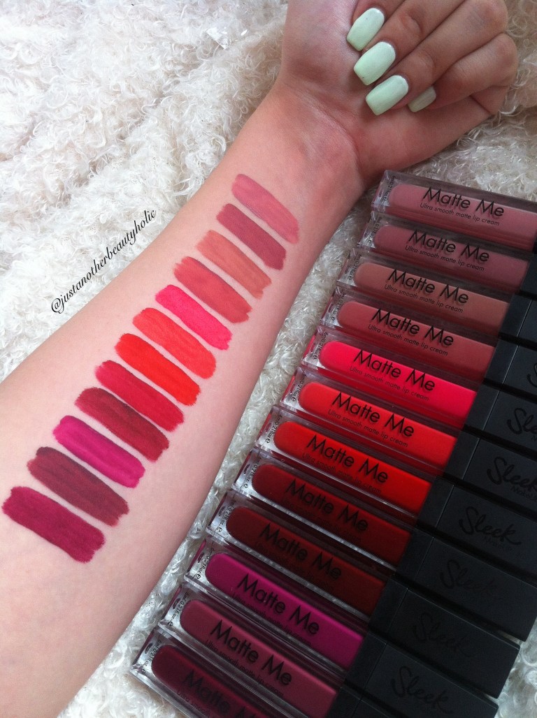 Sleek MakeUP | Matte Me Liquid Lipsticks – Swatches of the whole ...