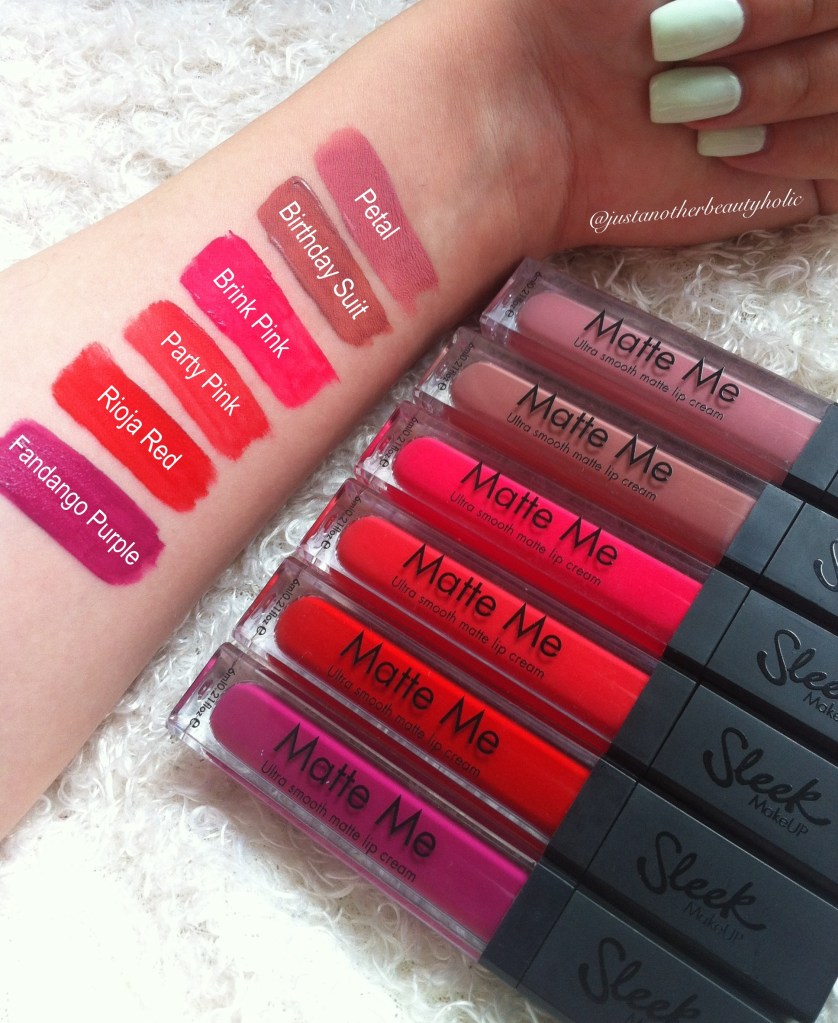 Sleek MakeUP | Matte Me Liquid Lipsticks – Swatches of the whole ...